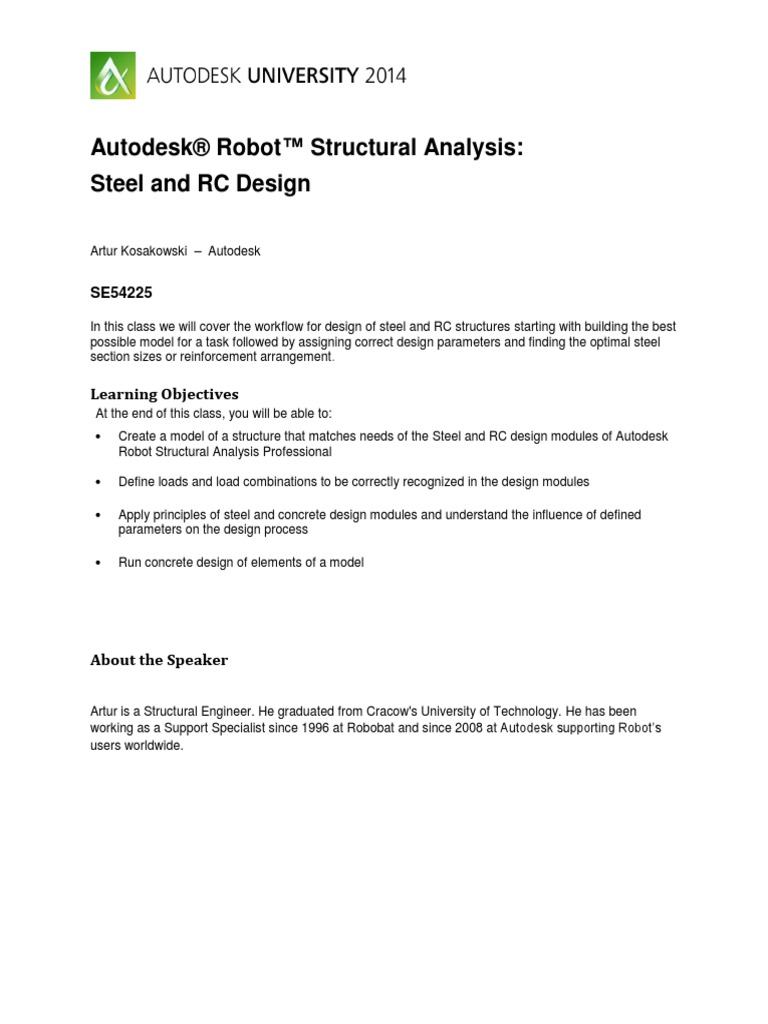 SE5425 RSA Steel and RC Design Class Handout | PDF | Beam (Structure ...
