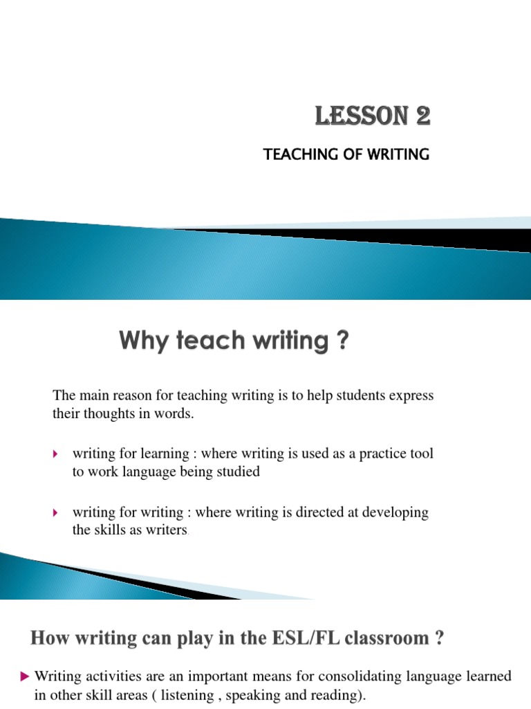 Teaching of Writing | PDF | Vocabulary | Human Communication
