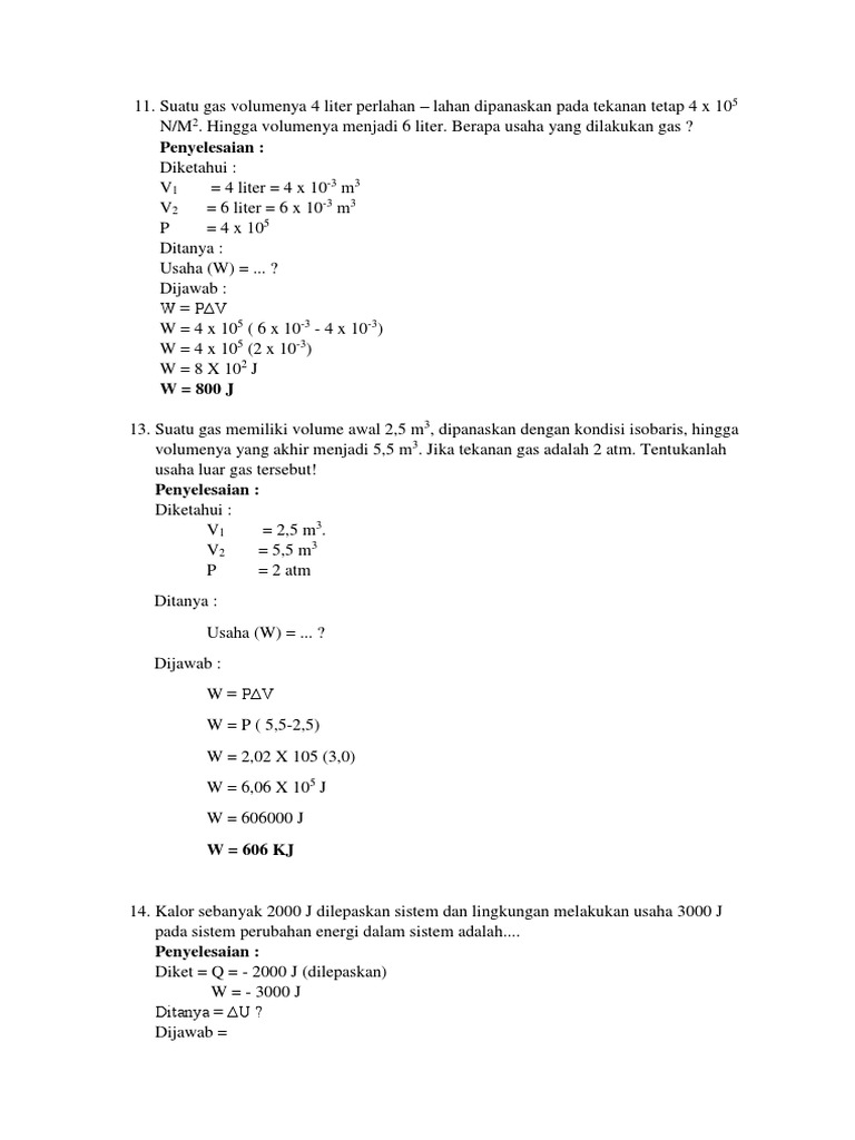 Soal ATK Neraca Energi | PDF