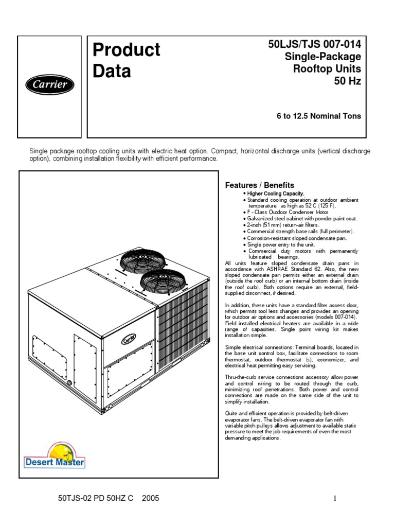 Compact, Horizontal Discharge Single Package Rooftop Units with ...