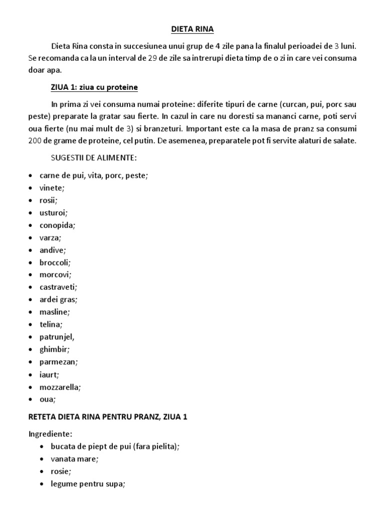 Dieta Rina | PDF