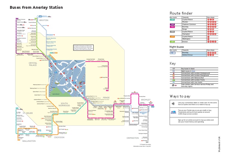 Anerley Station TFL Bus Spider Map | PDF | London | Bus
