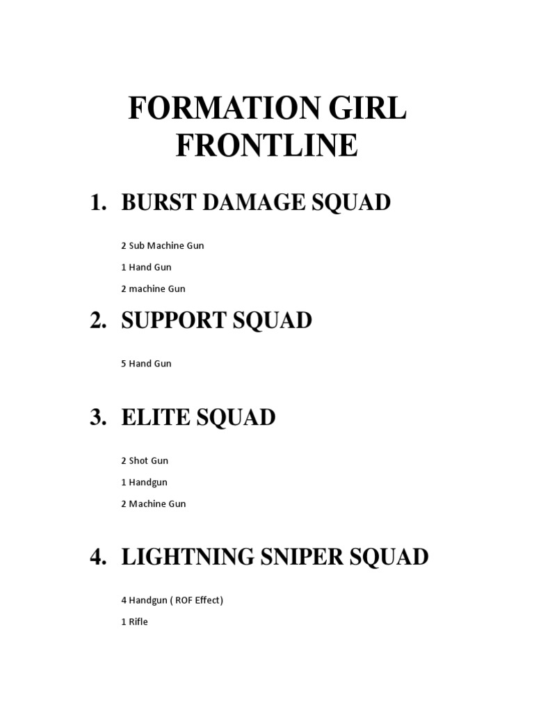 Squad Formation | PDF