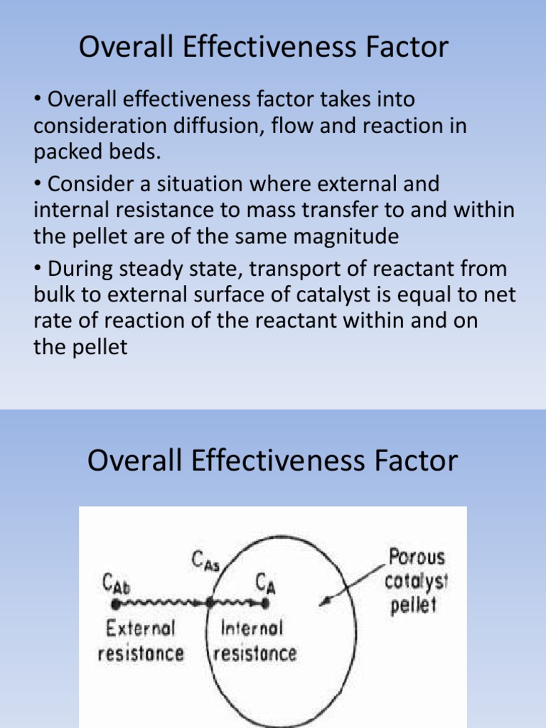 Overall Effectiveness Factor | PDF | Diffusion | Reaction Rate