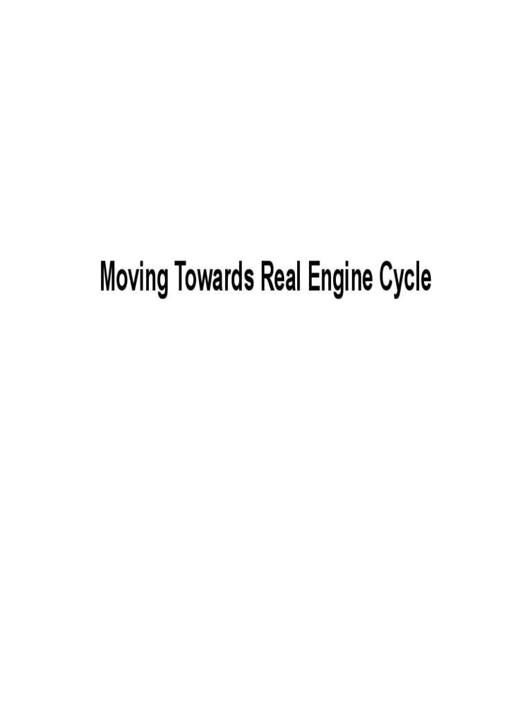 Real Engine Cycle vs. Air Standard Cycle | PDF | Internal Combustion ...