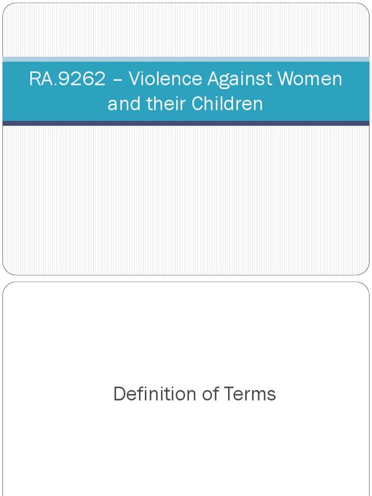 RA.9262 GÇô Violence Against Women and Their Children | PDF | Violence ...