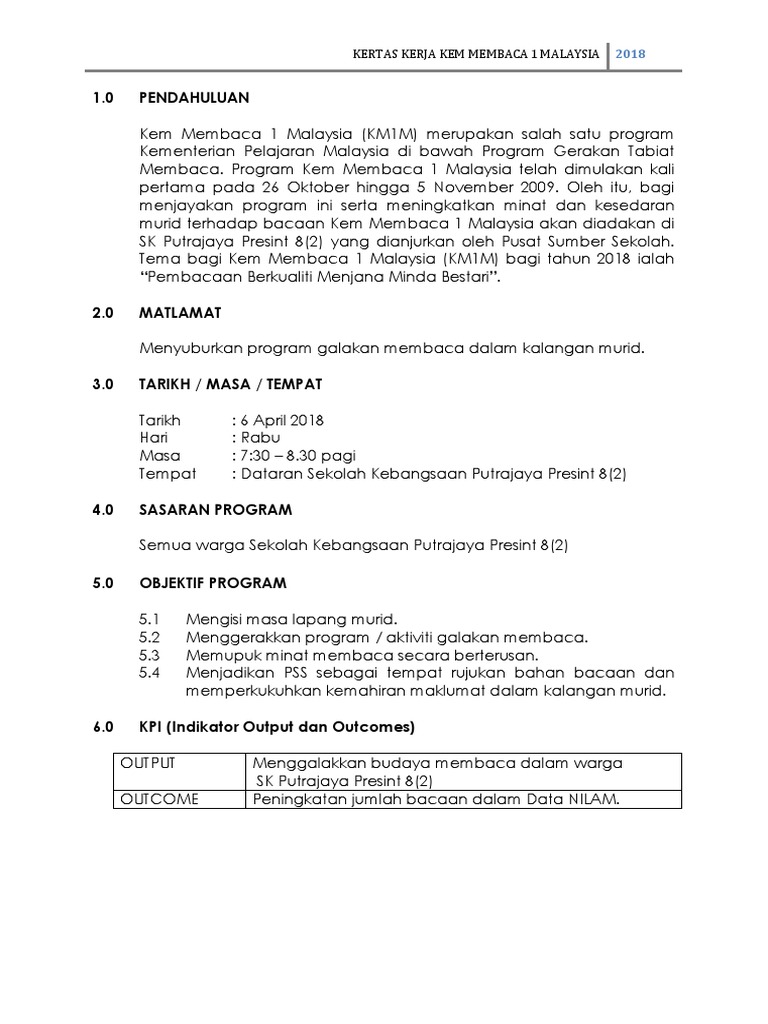 Contoh Kertas Kerja | PDF
