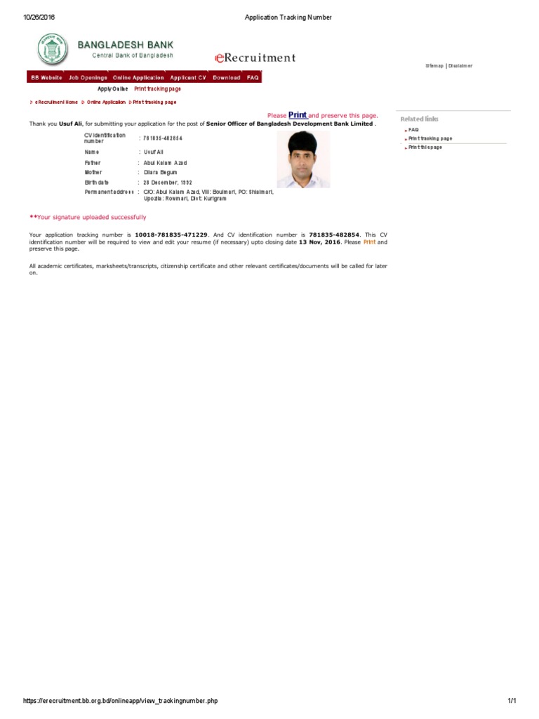 Application Tracking Number BDBL | PDF | Government And Personhood ...