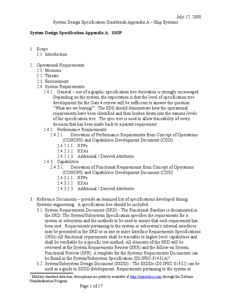 Ship System Design Specification | PDF | Missile | Computer Network