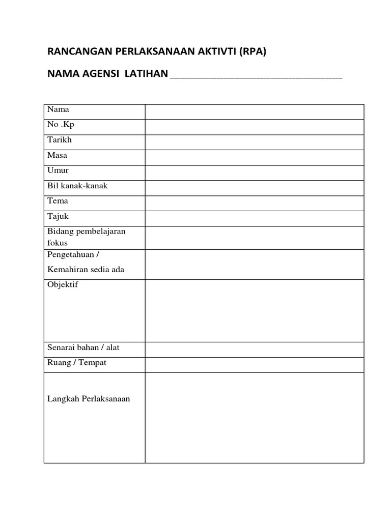 Rpa Format Permata | PDF