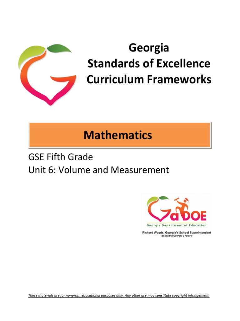 5 Math Unit 6 | PDF | Volume | Units Of Measurement