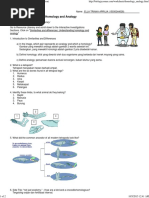 Homology vs. Analogy Worksheet | PDF | Homology (Biology) | Mammals
