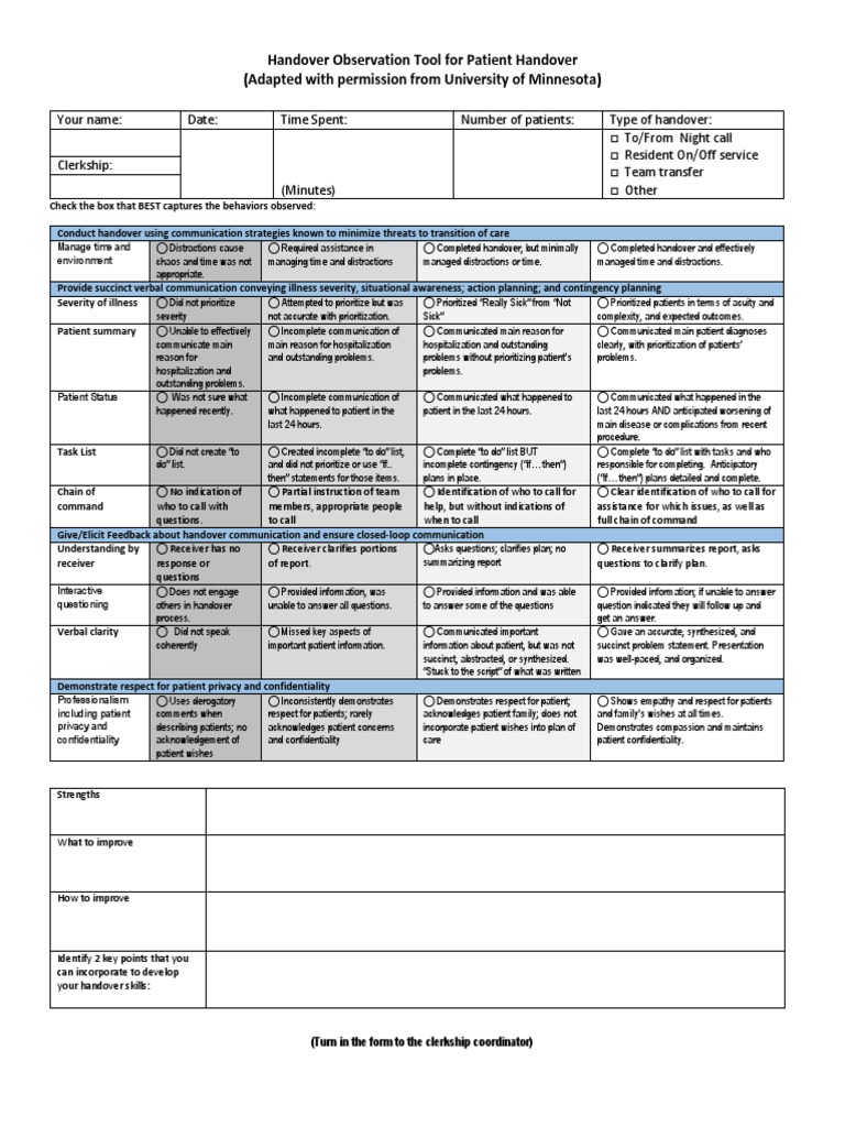 Handoffs | PDF | Patient | Situation Awareness