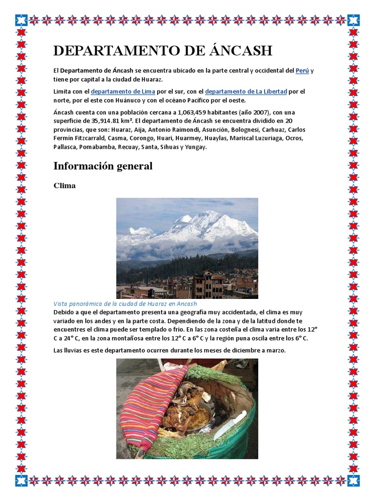 Departamento de Áncash | PDF