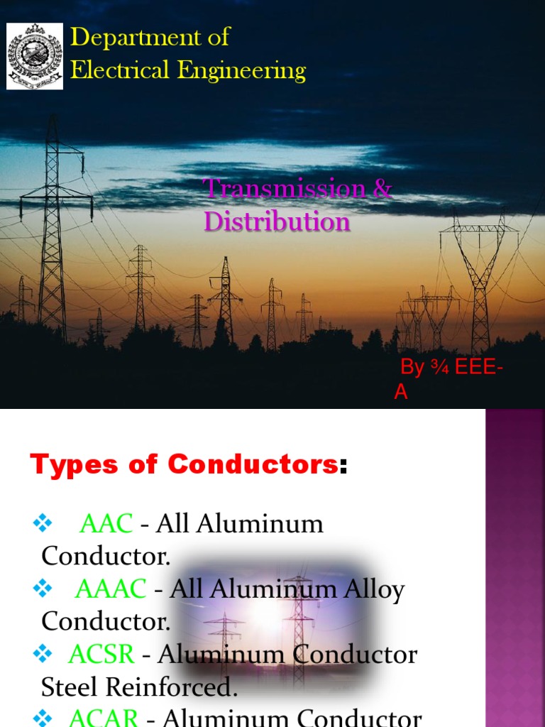 Types of Overhead Power Line Conductors and Insulators | PDF ...