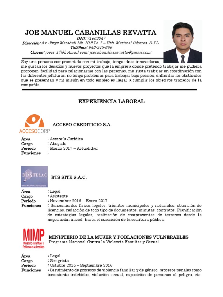 CV Joe Cabanillas | PDF