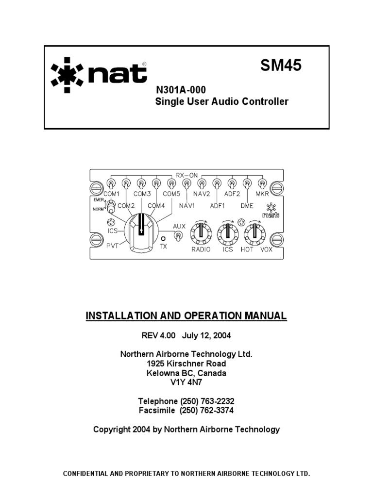 Nat sm45 | PDF | Microphone | Electrical Wiring