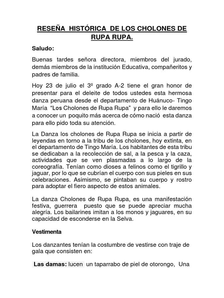 Cholones de Rupa Rupa para Exposicion | PDF | Arte