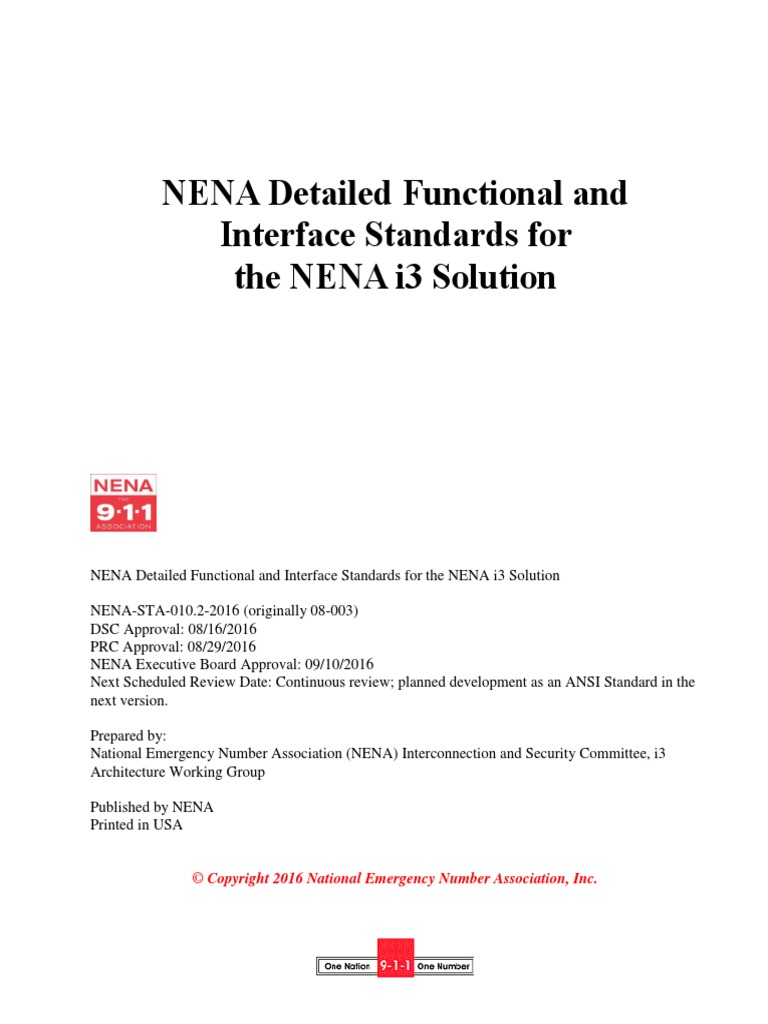NENA STA 010.2 I3 Architectu | PDF | Telecommunications | Computing
