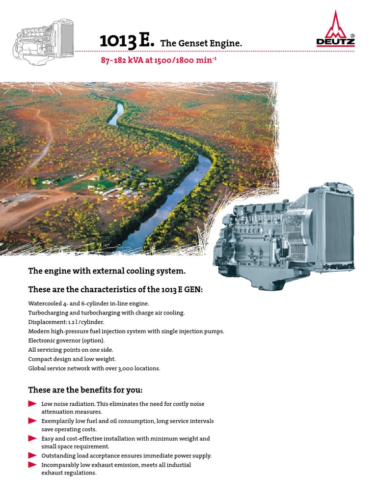 Standard Specification Dimensions: The Genset Engine | PDF | Engines ...
