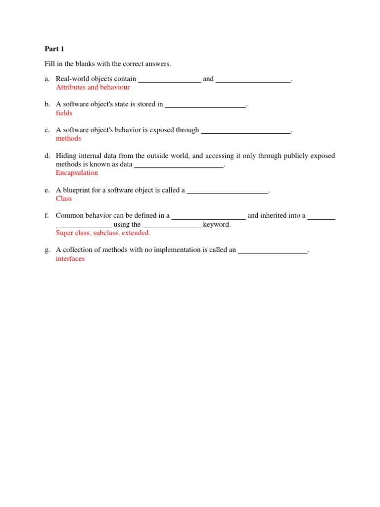 Part 1 | PDF | Method (Computer Programming) | Class (Computer Programming)