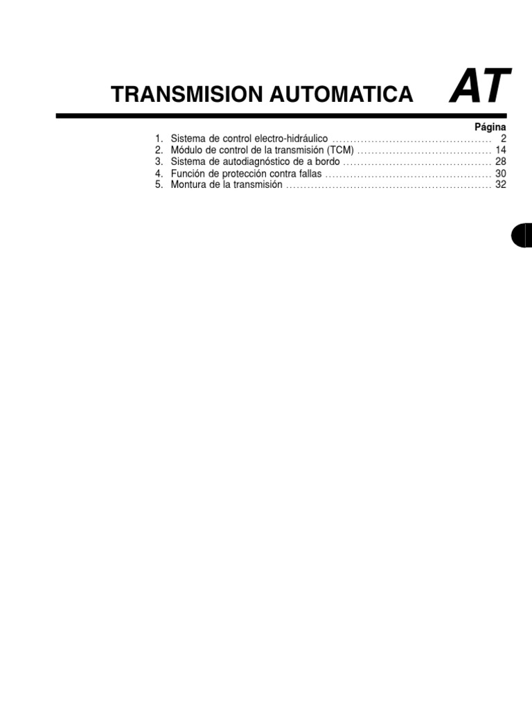 Auto A340e 2JZ-GE - PDF (Aw30-43le) | PDF | Transmisión automática ...