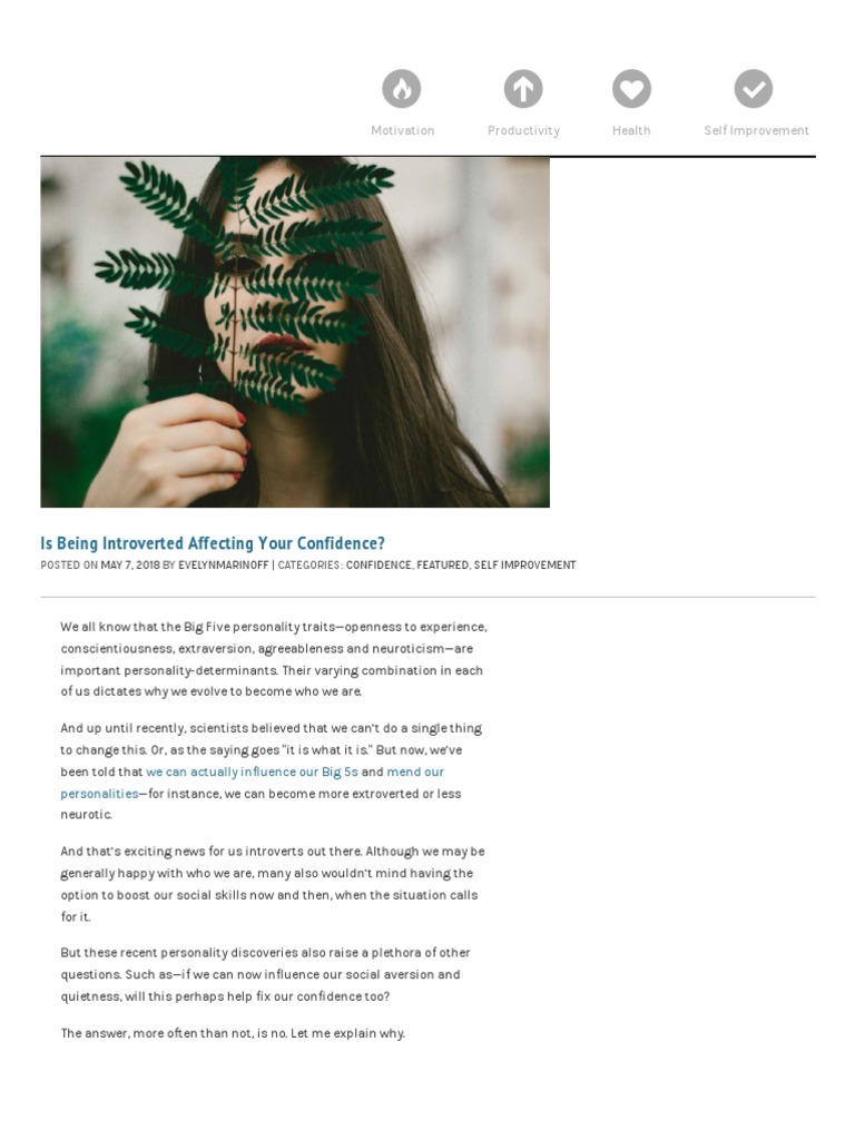 Start Life Over | PDF | Extraversion And Introversion | Self Esteem