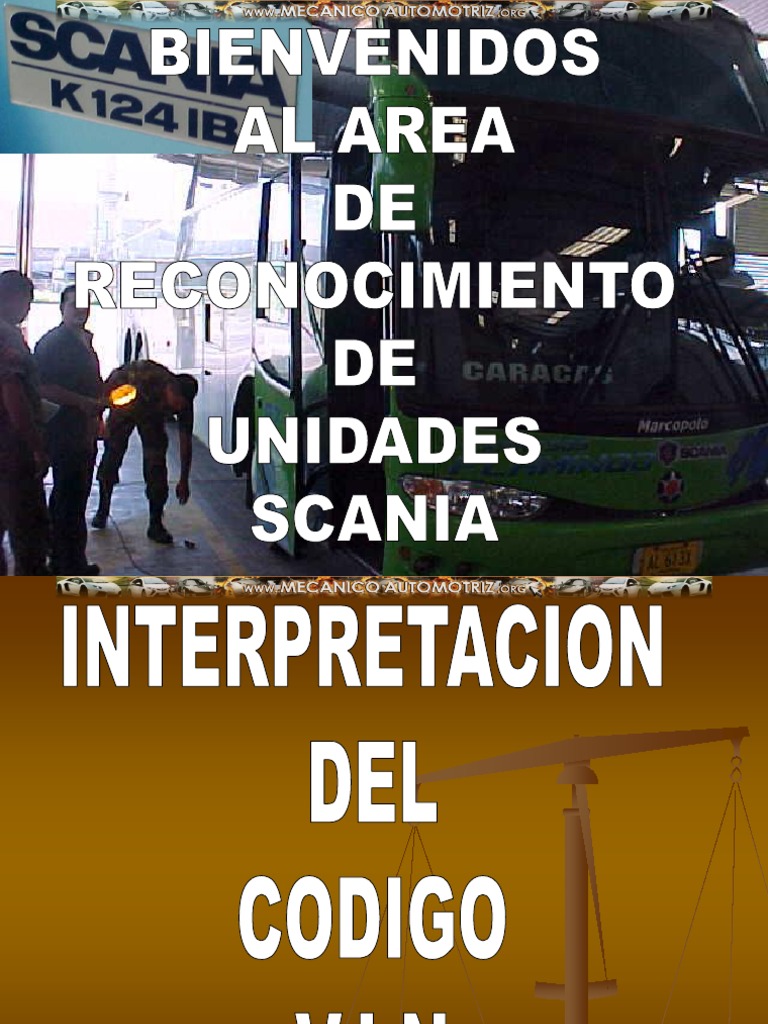 Identificación de vehículo Scania según código VIN y características ...