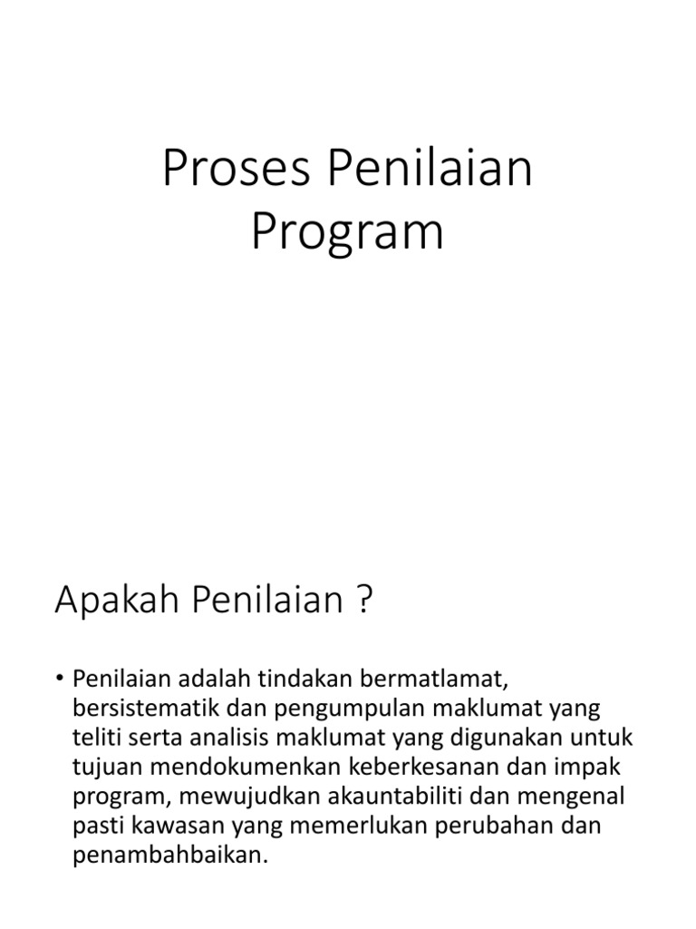 Laporan Penilaian Program - Format | PDF