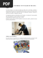 Normas de Seguridad en Un Taller Mecánico | PDF | Herramientas | Color