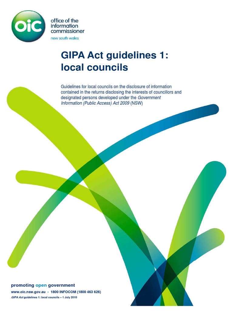 GIPA Act Guidelines 1: Local Councils | PDF | Conflict Of Interest ...