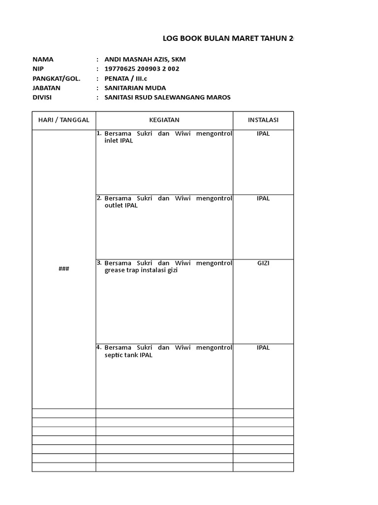Log Book | PDF | Sains & Matematika