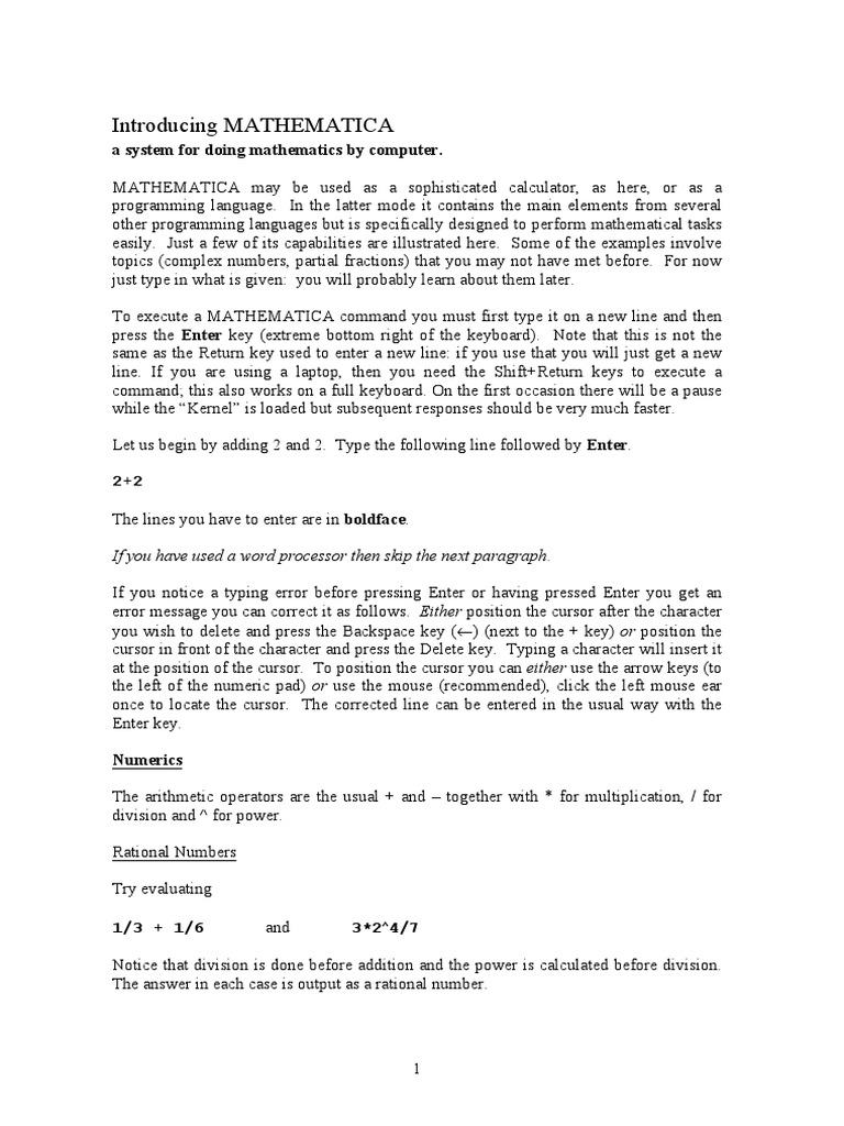 Introducing Mathematica 2015 | PDF | Factorization | Equations