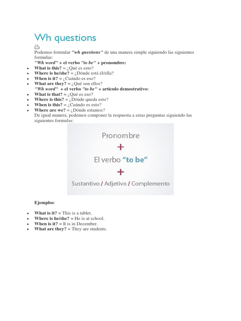 WH Questions | PDF | Verb | Noun