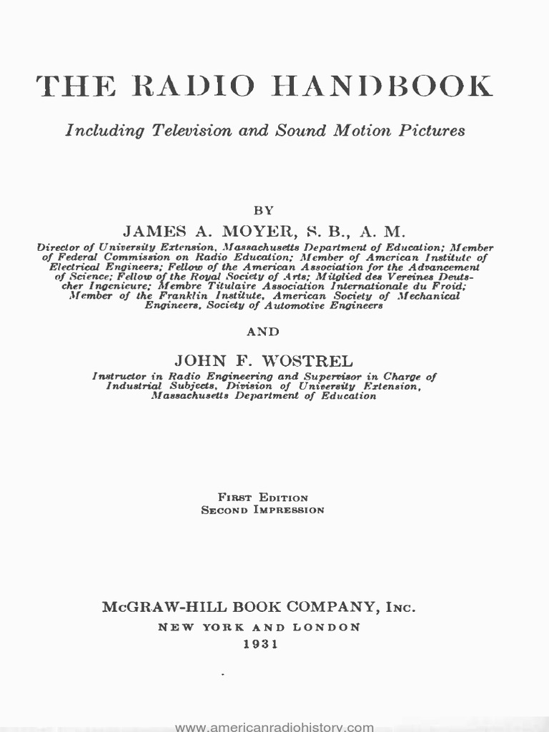 Radio Handbook 01 1931 | PDF | Magnetic Field | Vacuum Tube