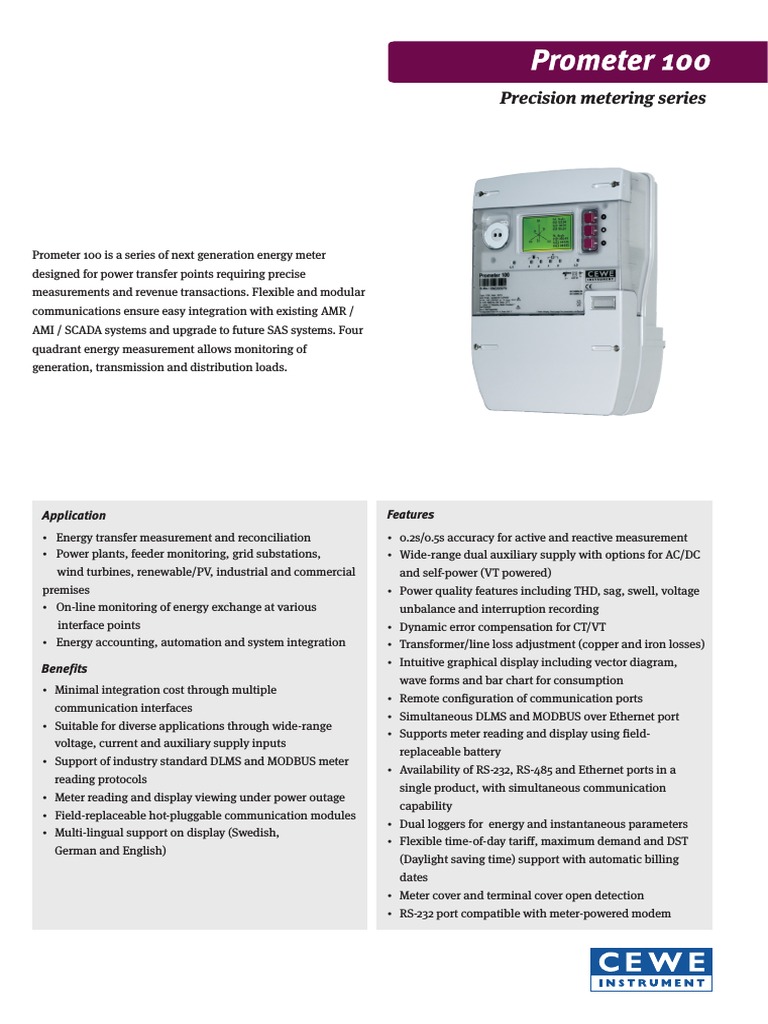 Prometer 100 | PDF | Power Supply | Computer Network