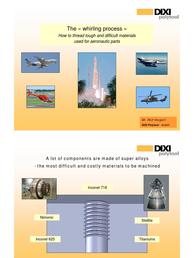 The Whirling Process : How To Thread Tough and Difficult Materials Used ...