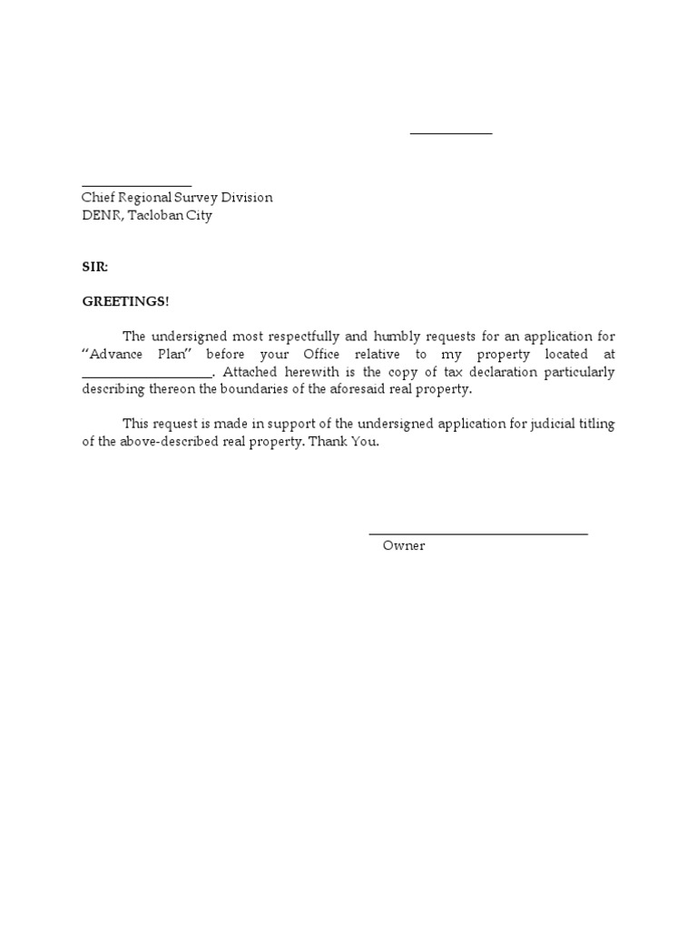 Request Letter (Denr) | PDF