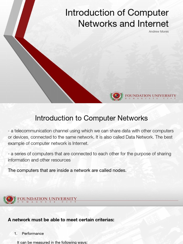 Introduction of Computer Networks and Internet | PDF | Network Topology ...