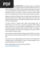 Sample Bionote of a Teacher | PDF | Educational Stages | Teachers