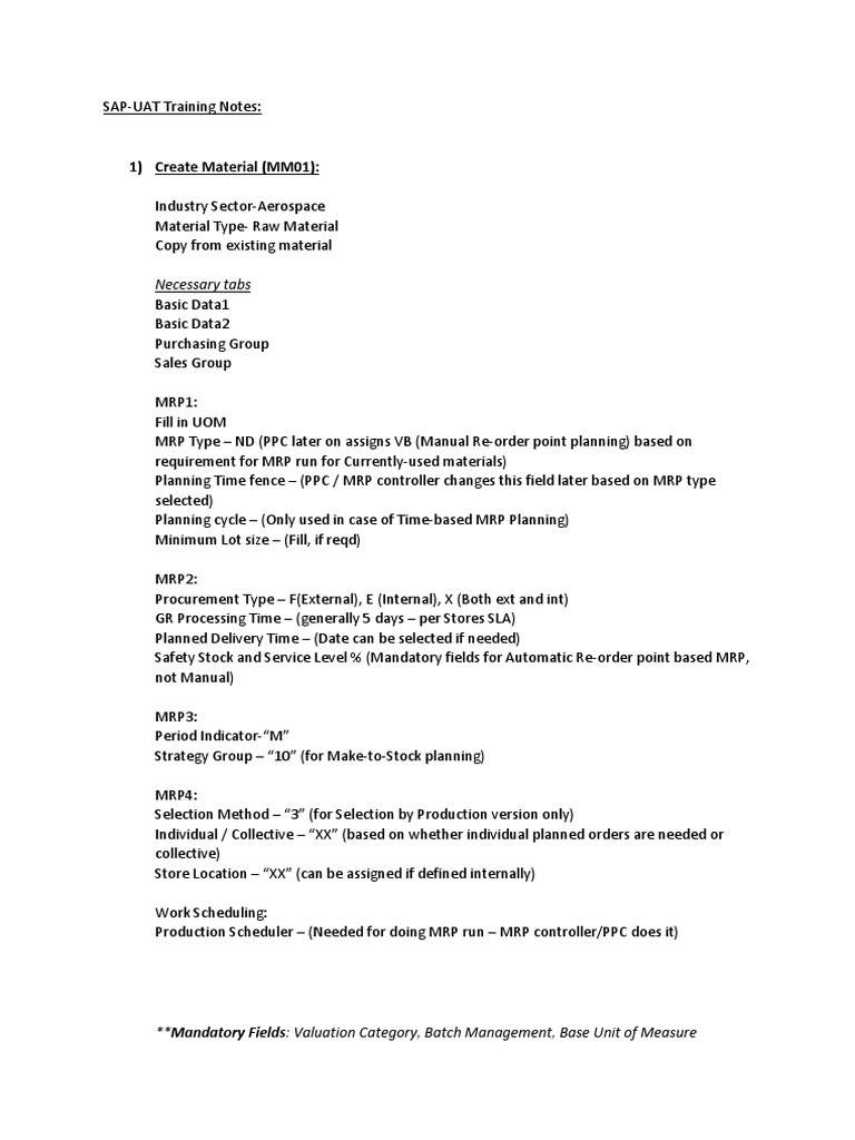 SAP-UAT Training Material | PDF | Business Process Management | Business