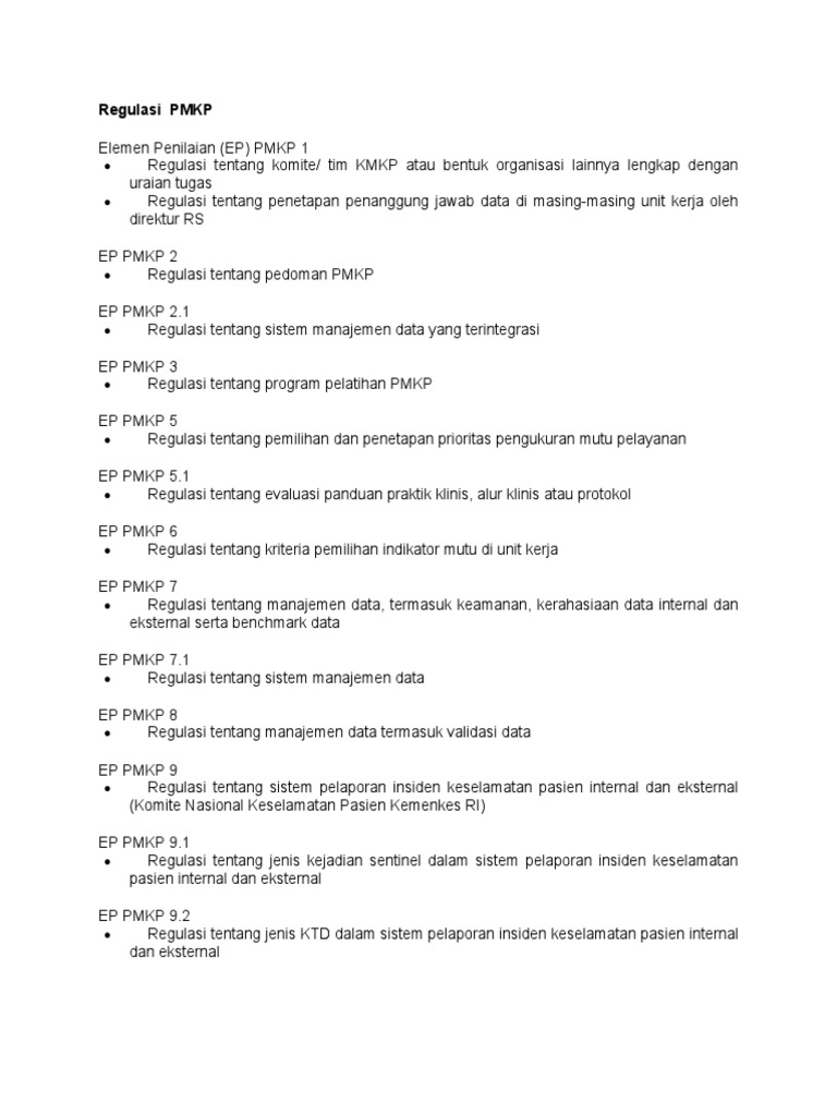 Regulasi PMKP | PDF