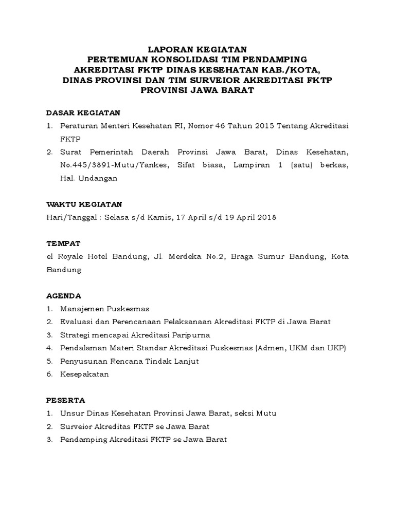 Contoh Laporan Kegiatan Pdf Template Laporan Kegiatan Minggu Ke-6 - Info Sehat Hari Ini