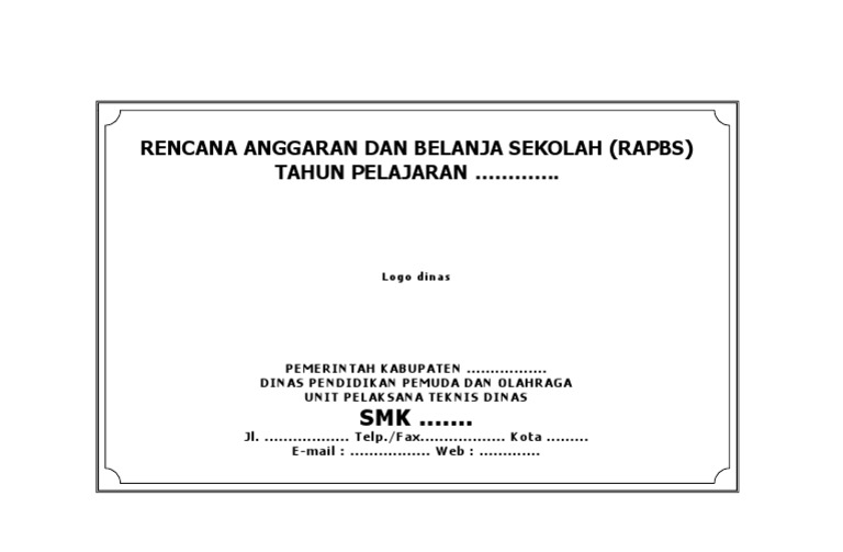 Contoh Cover Rapbs | PDF
