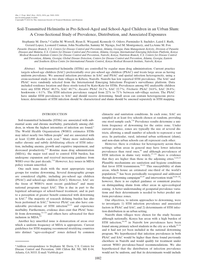 Tropmed 91 1002 | PDF | Public Health | Clinical Medicine