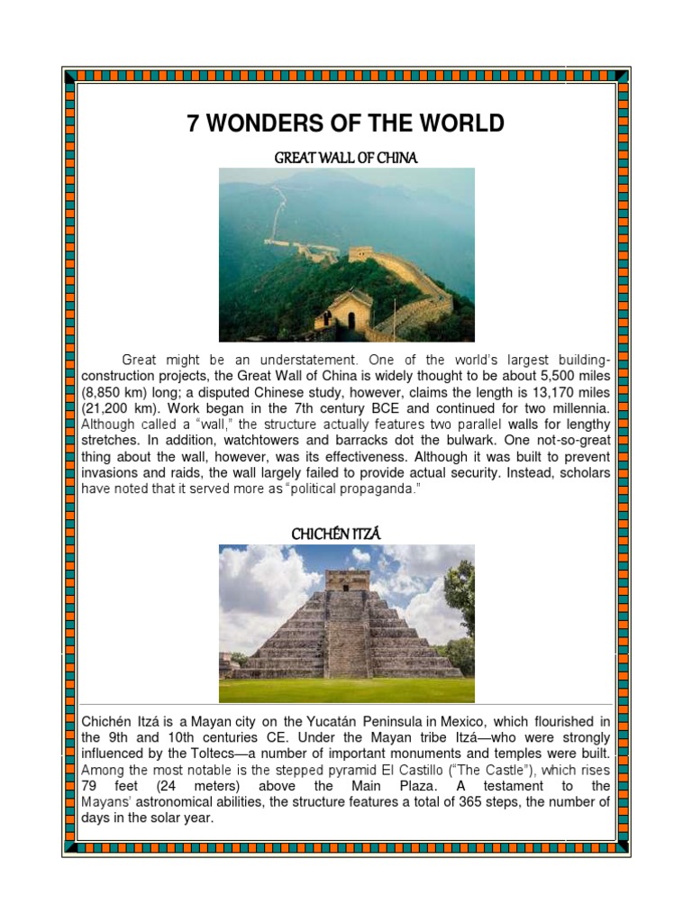 7 Wonders of The World | PDF