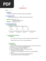 Lesson Plan Math 5 | PDF | Fraction (Mathematics) | Lesson Plan