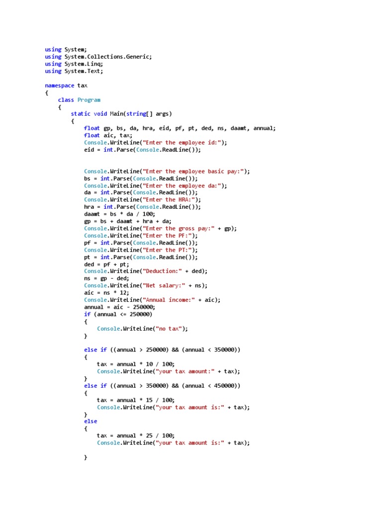 Program Using Using Using Using Namespace Class Static Void String 4001