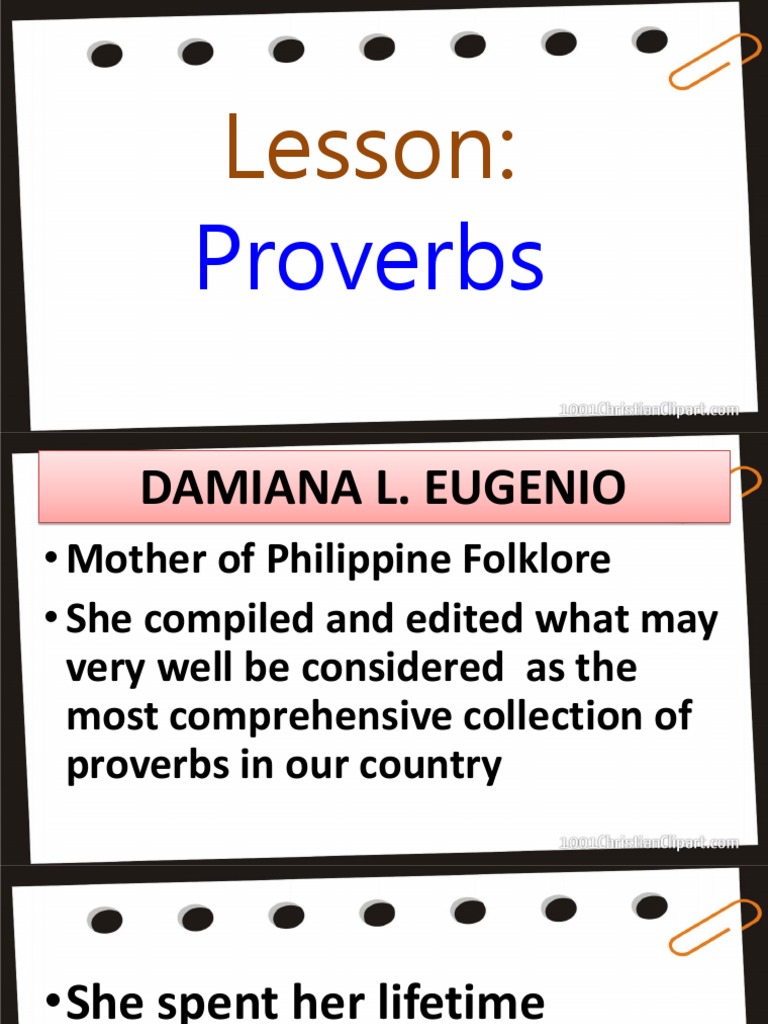 Lesson Proverbs | PDF | Proverb