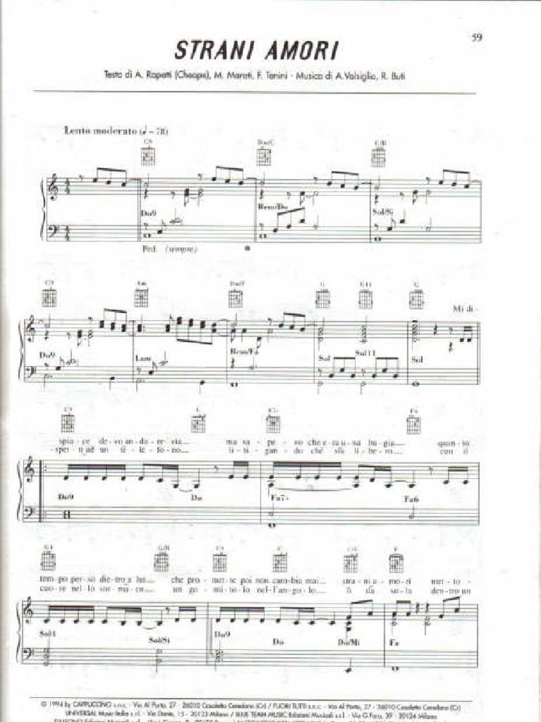 Laura Pausini Strani Amori PDF | PDF